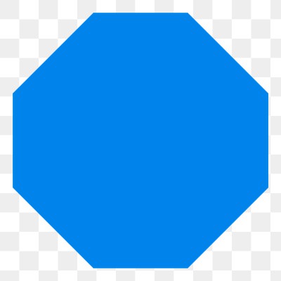 Octagon badge png sticker, blue | Premium PNG - rawpixel
