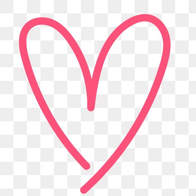 Pink heart png doodle sticker | Premium PNG - rawpixel