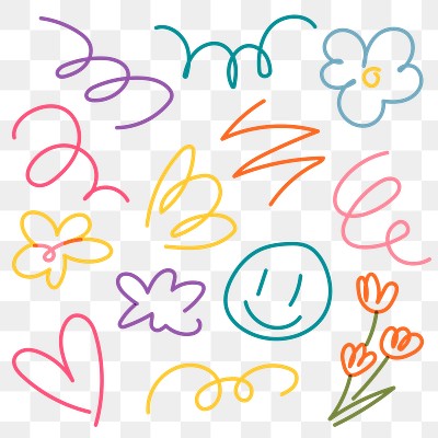 Cute line png doodle stickers, | Premium PNG - rawpixel