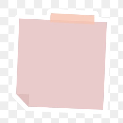 Pastel pink notepaper journal sticker design… | Free stock illustration ...