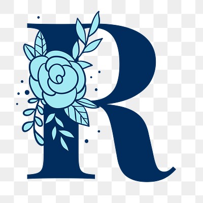 Flower letter R png font | Free PNG Sticker - rawpixel
