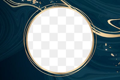 Png round frame navy blue | Free PNG Sticker - rawpixel