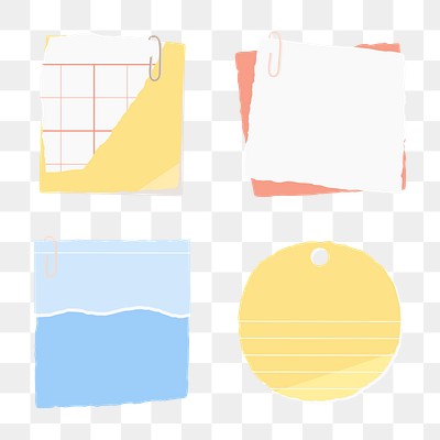 Colorful paper note collection social | Free PNG Sticker - rawpixel
