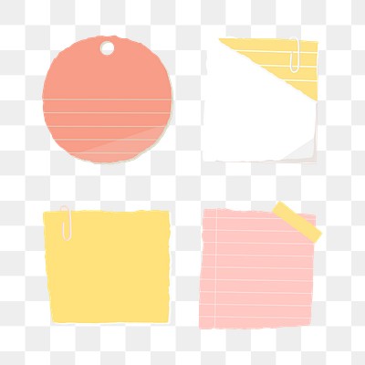 Colorful paper note collection social | Free PNG Sticker - rawpixel