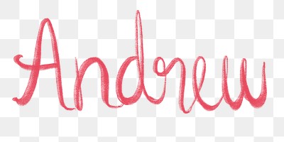 Andrew png script font typography | Free PNG - rawpixel