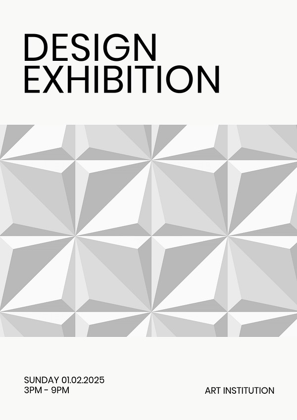 Design exhibition poster template, editable | Premium Editable Template ...