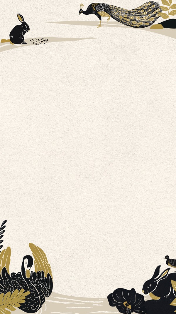 Swan border editable phone wallpaper, | Premium Editable Design - rawpixel