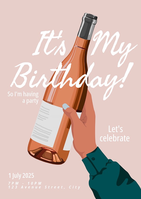 Birthday party poster template, editable | Premium Editable Template ...