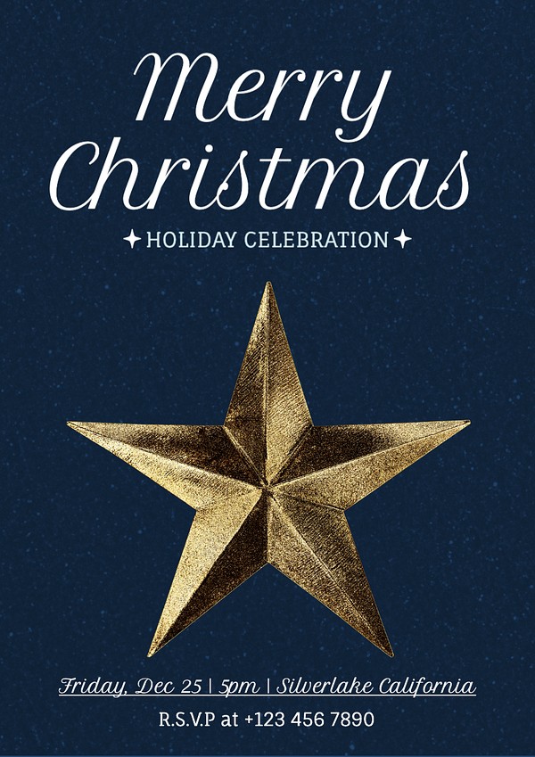 Christmas celebration poster template, editable | Free Editable ...