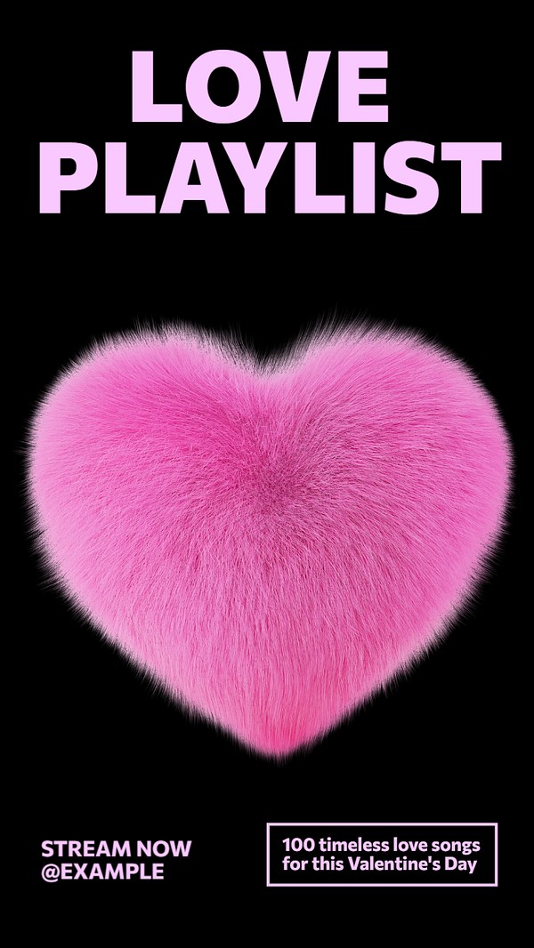 Love playlist social story template | Premium Editable Template - rawpixel