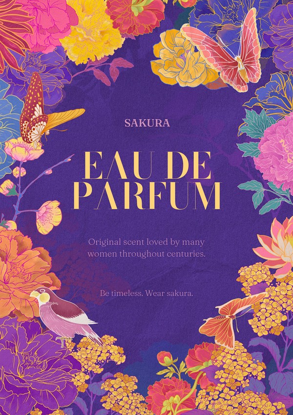 Women's perfume editable poster template, | Premium Editable Template ...