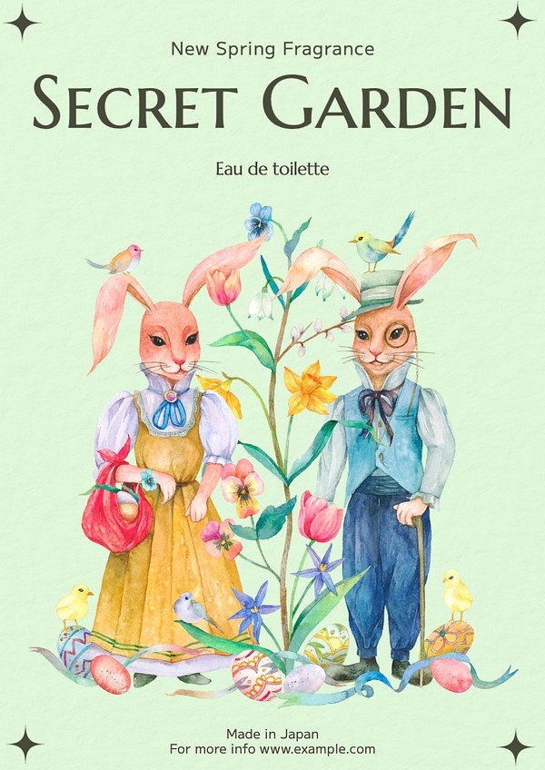 Spring fragrance poster template, editable | Premium Editable Template ...