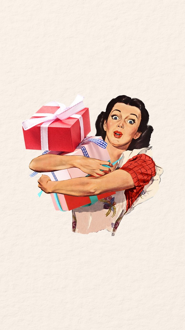Christmas gift iPhone wallpaper editable | Free Editable Design - rawpixel