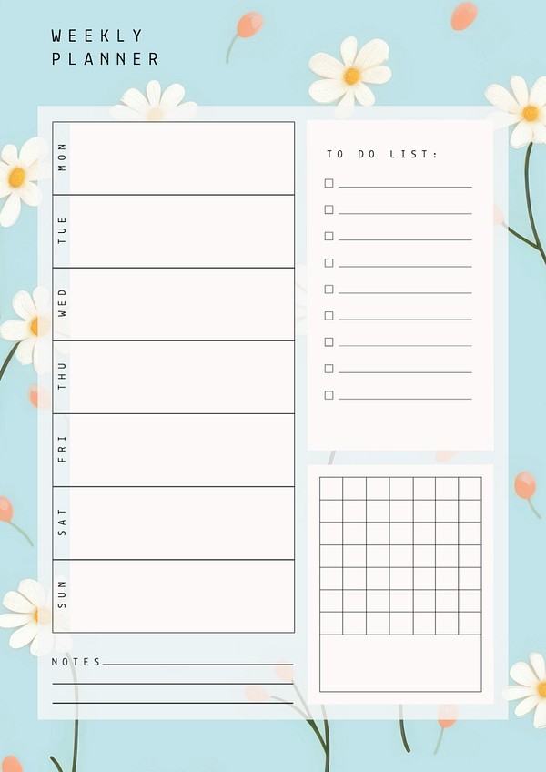 Weekly planner schedule template | Premium Editable Template - rawpixel