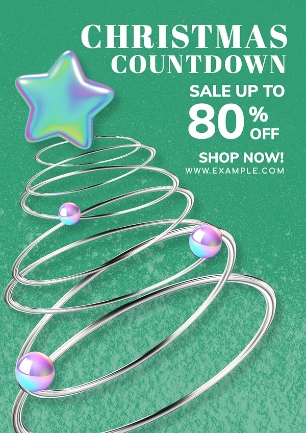 Christmas countdown poster template | Premium Editable Template - rawpixel