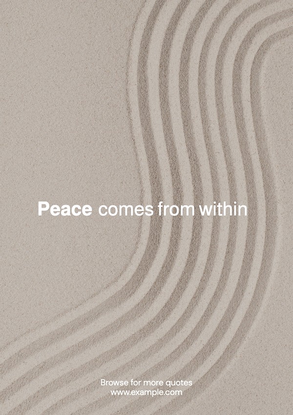 Peace within poster template | Premium Editable Template - rawpixel