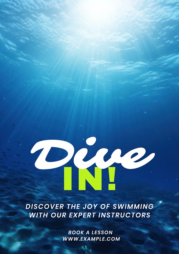 Swimming lessons poster template | Premium Editable Template - rawpixel