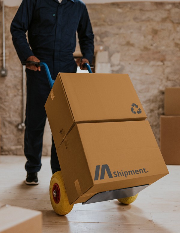 Delivery box mockup, moving service | Premium Mockup Generator - rawpixel