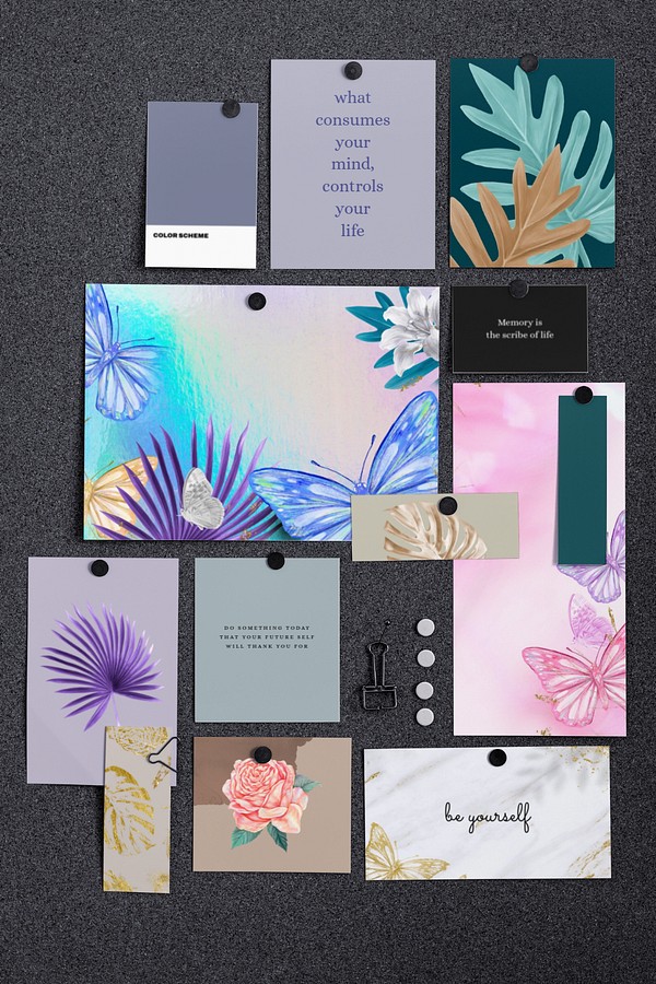 Aesthetic mood board mockup, editable | Premium Mockup Generator - rawpixel