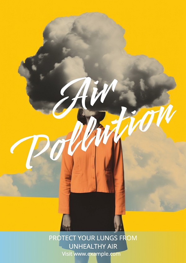 Air pollution poster template | Free Editable Template - rawpixel