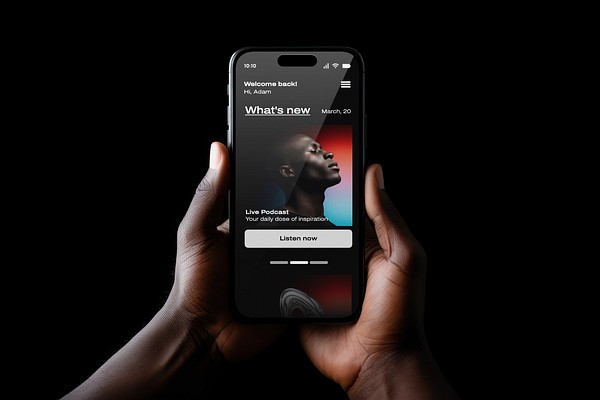 Phone screen mockup, editable design | Premium Mockup Generator - rawpixel