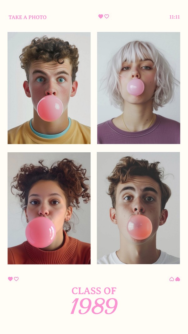 Cute yearbook photo collage, editable | Premium Photo Collage Maker ...