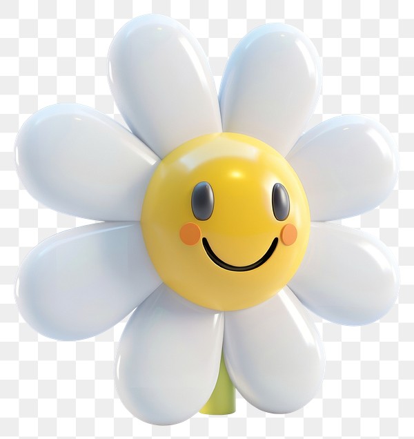 PNG Cheerful smiling flower illustration | Free PNG - rawpixel