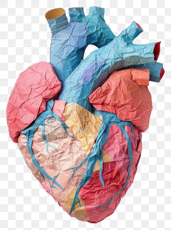 Colorful anatomical heart illustration | Premium PNG - rawpixel