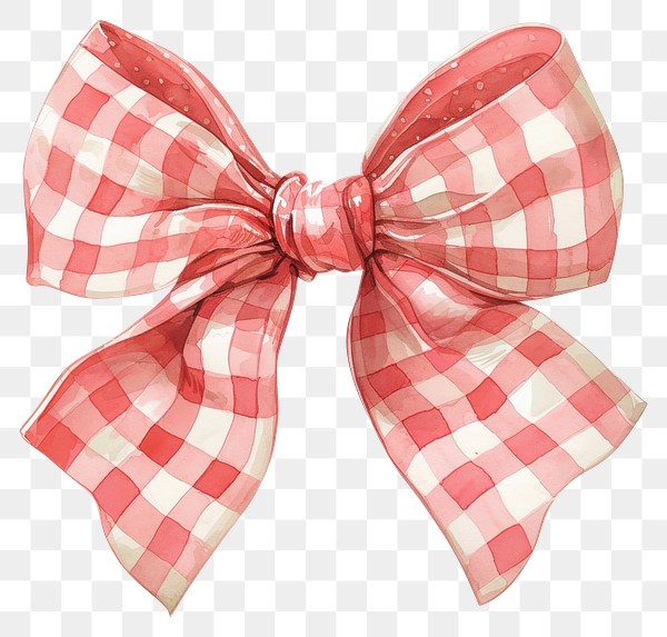 PNG Pink checkered bow illustration | Premium PNG - rawpixel