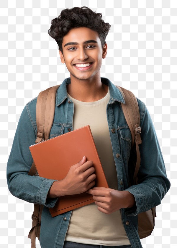 PNG Smiling student holding notebook | Premium PNG - rawpixel