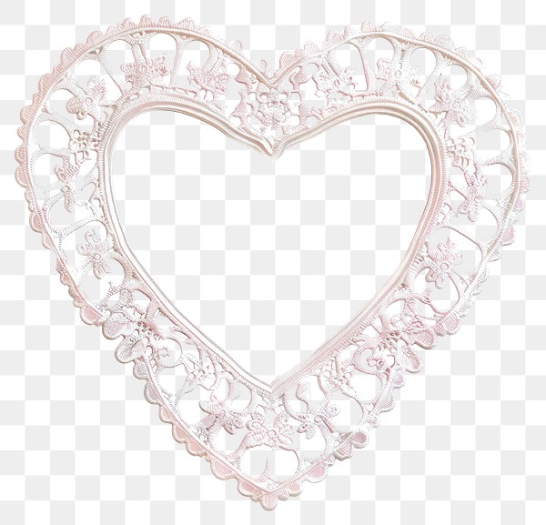 PNG Intricate heart-shaped lace frame | Premium PNG - rawpixel