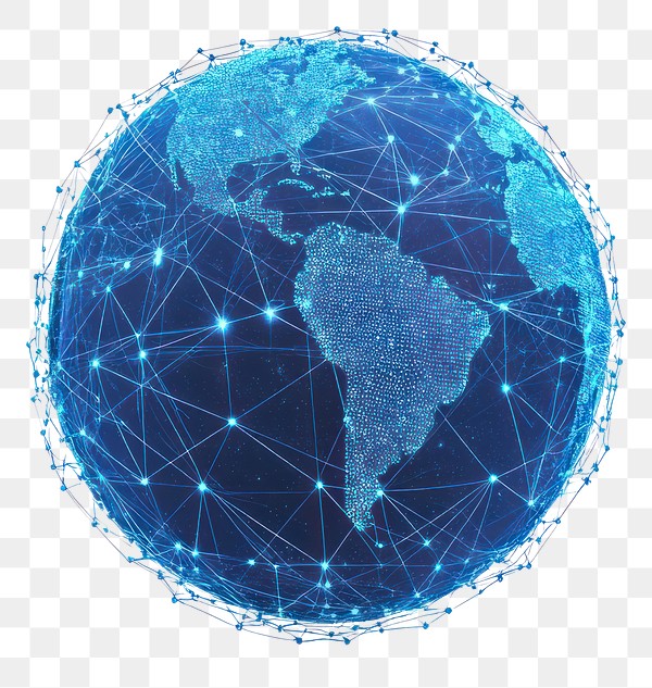 PNG Digital globe interconnected network | Premium PNG - rawpixel