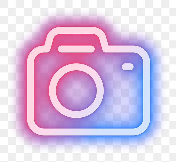 Camera neon pink icon png | Premium Icons Sticker - rawpixel