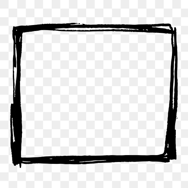 Hand-drawn frame png black square | Premium PNG - rawpixel