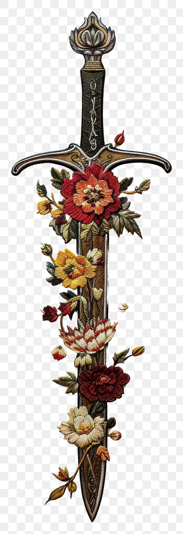 PNG Sword weapon dagger flower. | Premium PNG - rawpixel