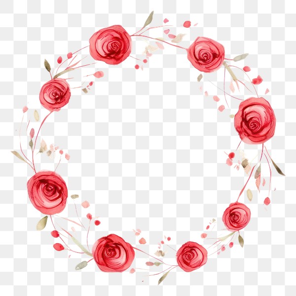 PNG Red rose circle border | Free PNG - rawpixel