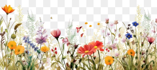 PNG Wildflower border backgrounds wildflower | Premium PNG - rawpixel