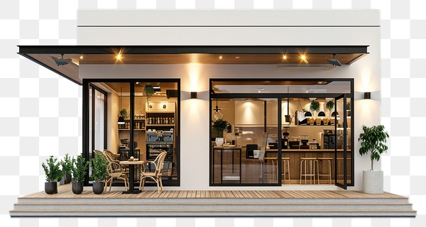 PNG Coffee shop architecture building | Free PNG - rawpixel