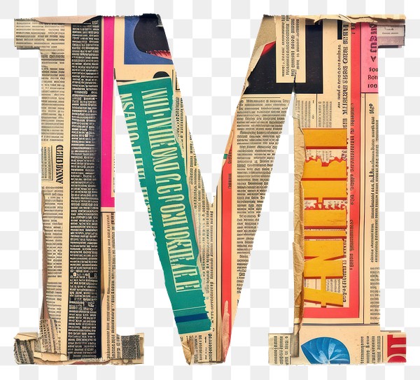 Magazine paper letter M text | Free PNG - rawpixel