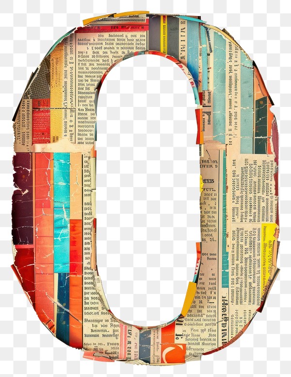 Magazine paper letter O number | Premium PNG - rawpixel