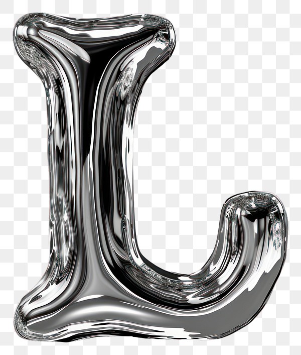 PNG Alphabet L letter silver | Free PNG - rawpixel