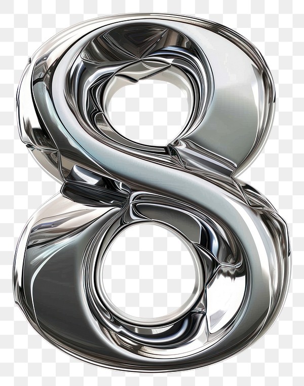 PNG Number silver curve ampersand. | Premium PNG - rawpixel