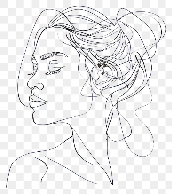PNG Hand drawn woman drawing | Free PNG - rawpixel