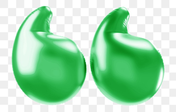 Quotation mark png 3D green | Free PNG - rawpixel