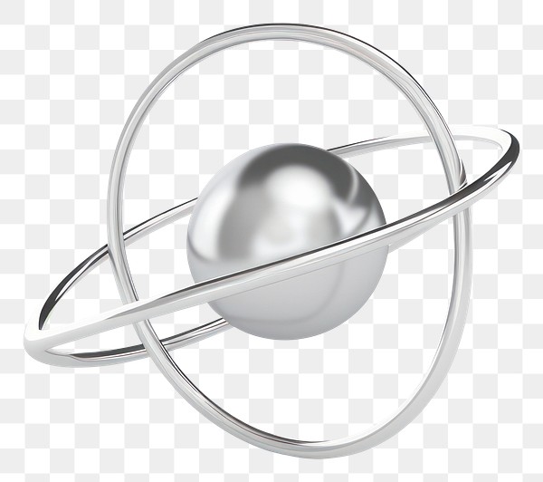 PNG Y2k chrome science atom | Premium PNG - rawpixel