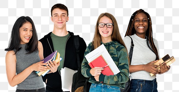 Happy students png sticker, transparent | Premium PNG - rawpixel