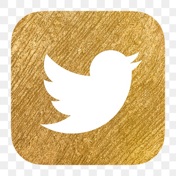 Twitter icon social media gold | Premium PNG - rawpixel