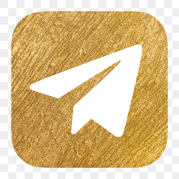 Telegram icon social media gold | Premium Icons - rawpixel