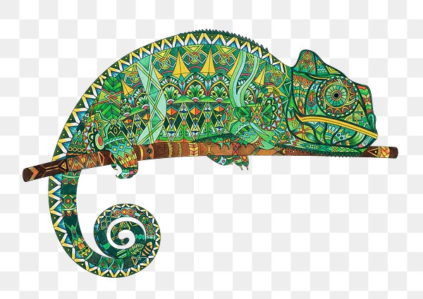 Green chameleon png animal sticker, | Premium PNG - rawpixel