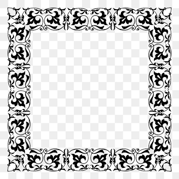 Floral ornate png frame sticker, | Free PNG - rawpixel